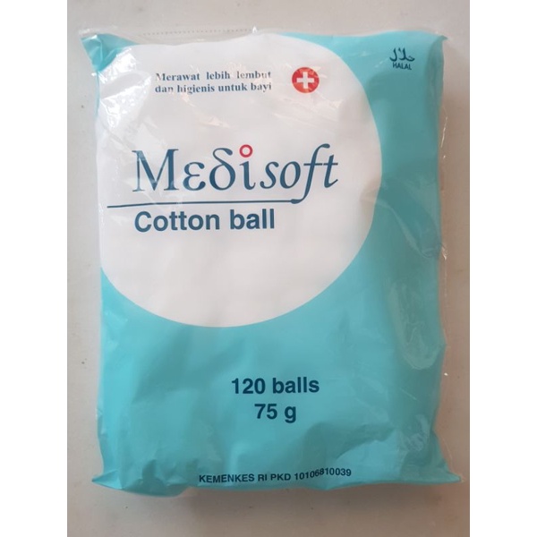 Jual Medisoft Cotton Ball 120 Balls 75gr (Kapas Bola) | Shopee Indonesia