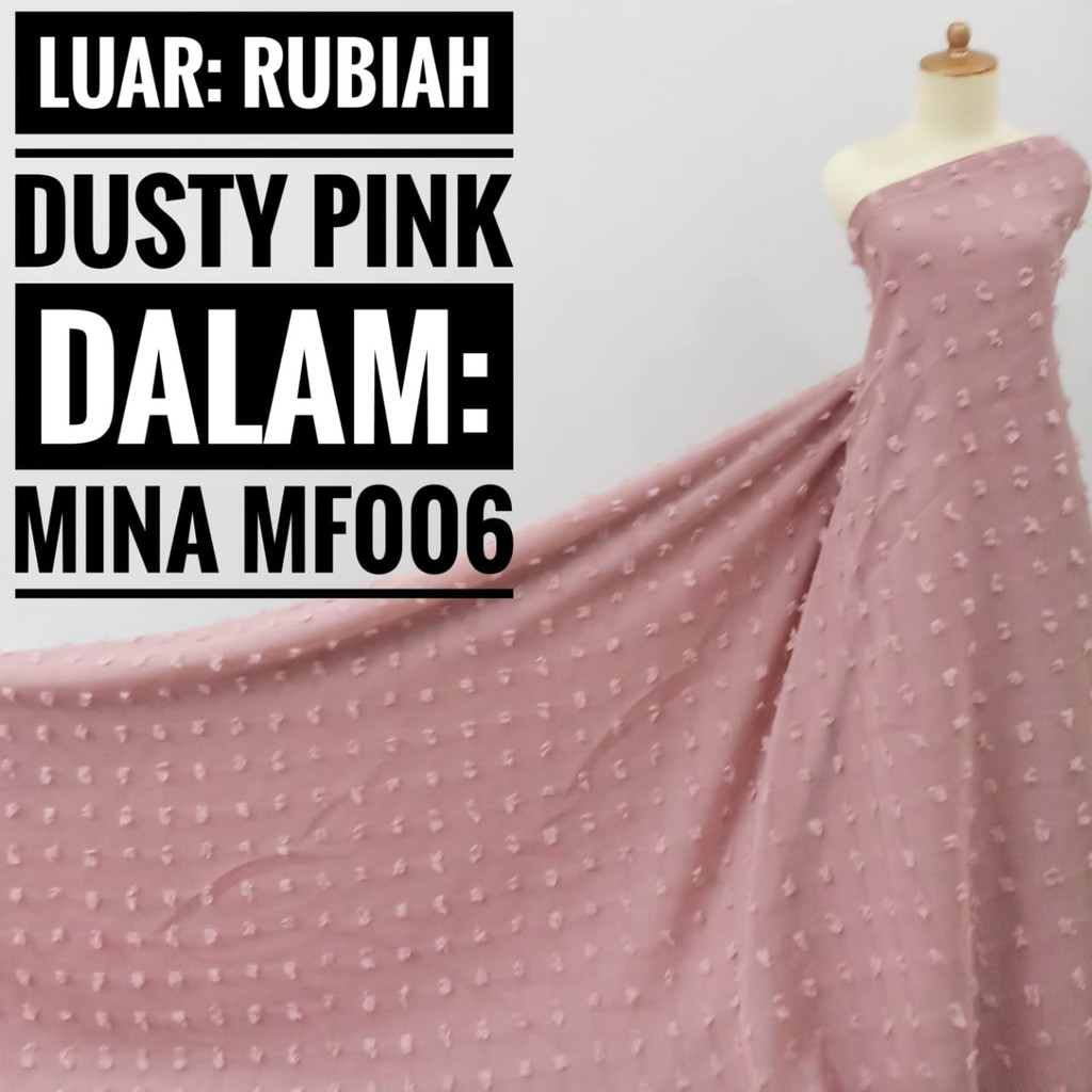 Jual LAST STOCK Kain Meteran Rubiah Dusty Pink (0.5M) | Shopee Indonesia