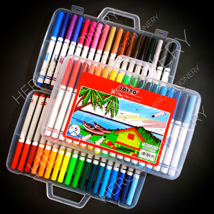 Jual Jual Pen Warna Color Pen Joyko Set 36 Warna Clp-17 Trendi | Shopee ...
