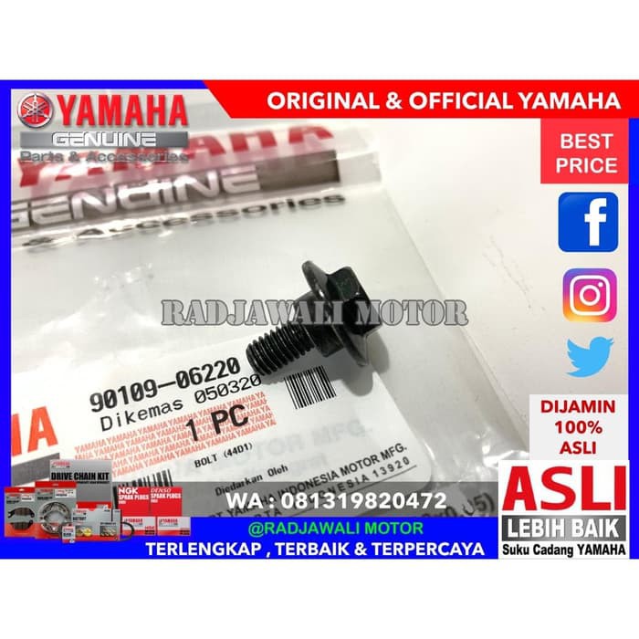 Jual BAUT SPAKBOR DEPAN AEROX 155 ASLI ORIGINAL YAMAHA 90109-06220 ...