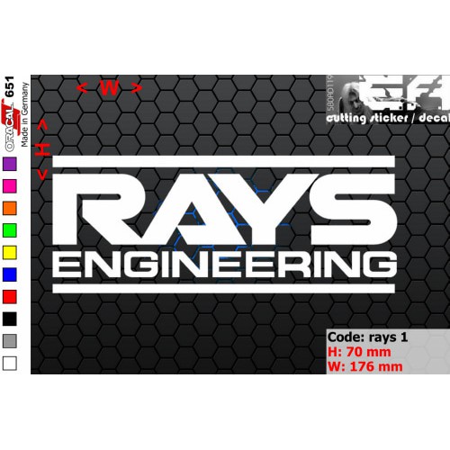 Jual ea cutting sticker / decal Code: rays 1 ( sponsor logo ) | Shopee ...