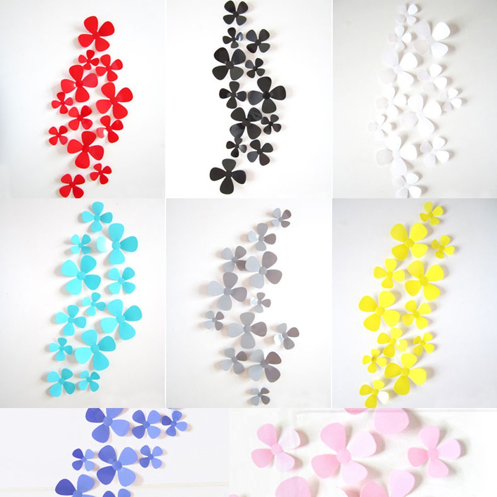 Jual Wall Sticker - Stiker 3D Bunga | Clover | Tempelan | Hiasan ...