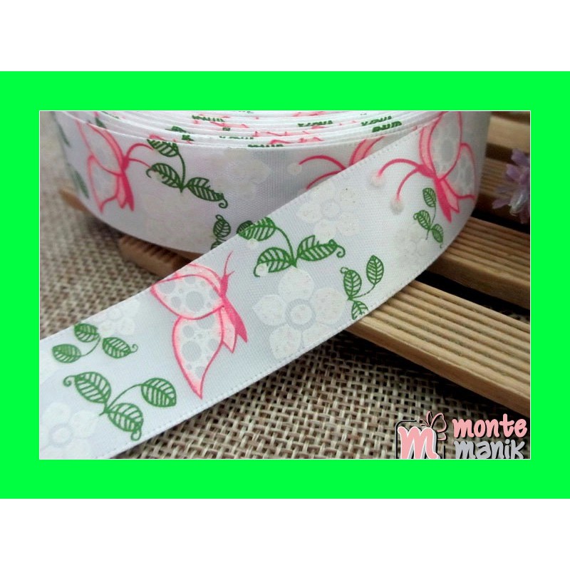 Jual Pita Satin Motif Kupu 7/8 inch PITA-119 Bando Polos | Shopee Indonesia