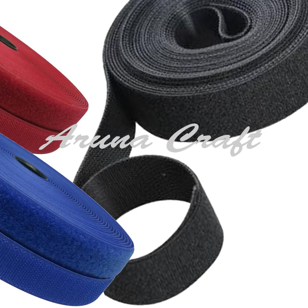 Jual 4 METER VELCRO MAGIC TAPE FASTENER TAPE PEREPET TAS 2.5 CM SET ...