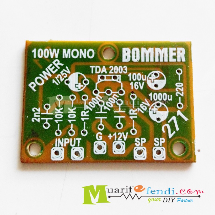 Jual PCB Power Amplifier 100Watt ic tda2003 2004 BOMMER 271 | Shopee Indonesia