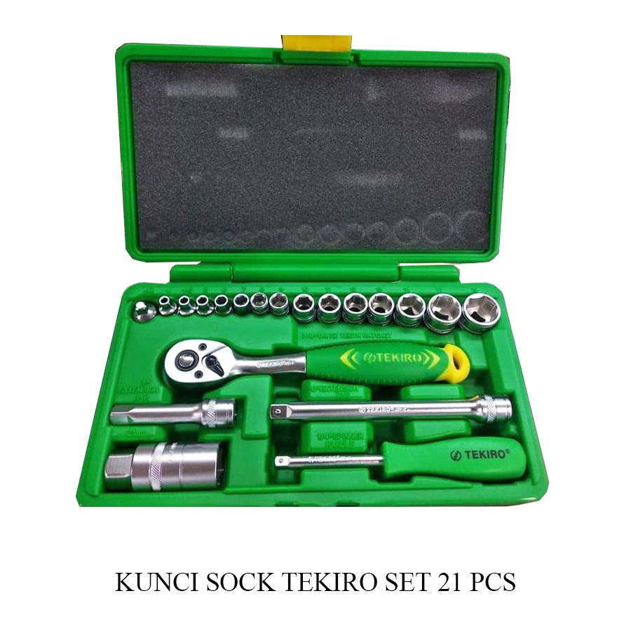 Jual Kunci Sok 21pcs - Kunci Sock 21pcs - Socket Wrench 21pcs TEKIRO. | Shopee Indonesia