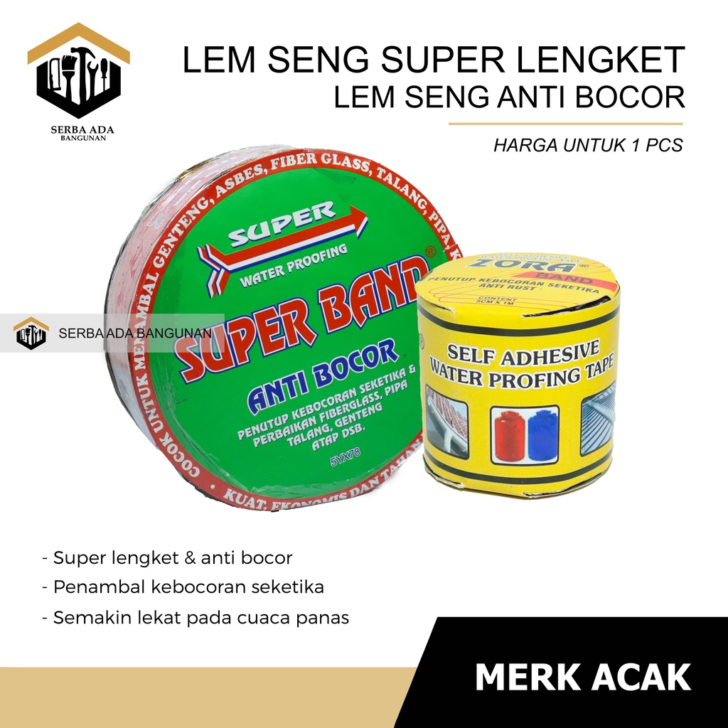 Jual SENG SUPER BAND (BESAR) LEBAR 10METER / LEM BOCOR ASBES PIPA ...