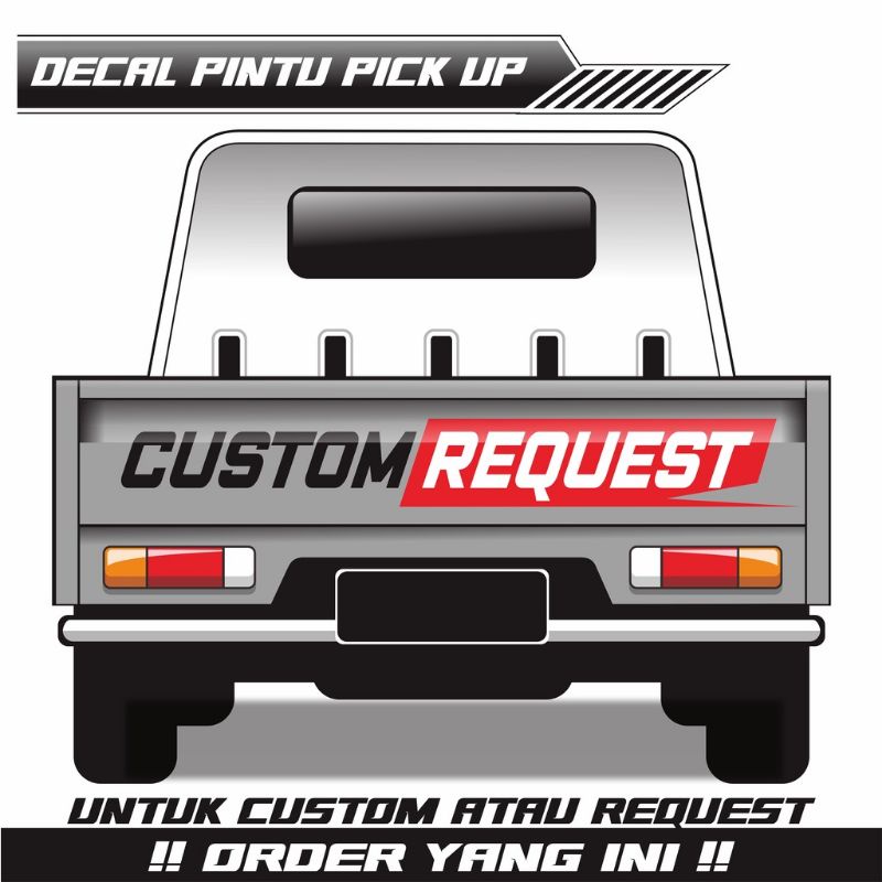 Jual DECAL STICKER PINTU BAK BELAKANG MOBIL PICK UP L300, Traga ...