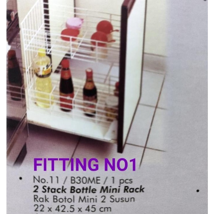 Jual Rak Dapur - Rak Botol Tarik 2 Susun Modelin Kitchen Set Bawah ...