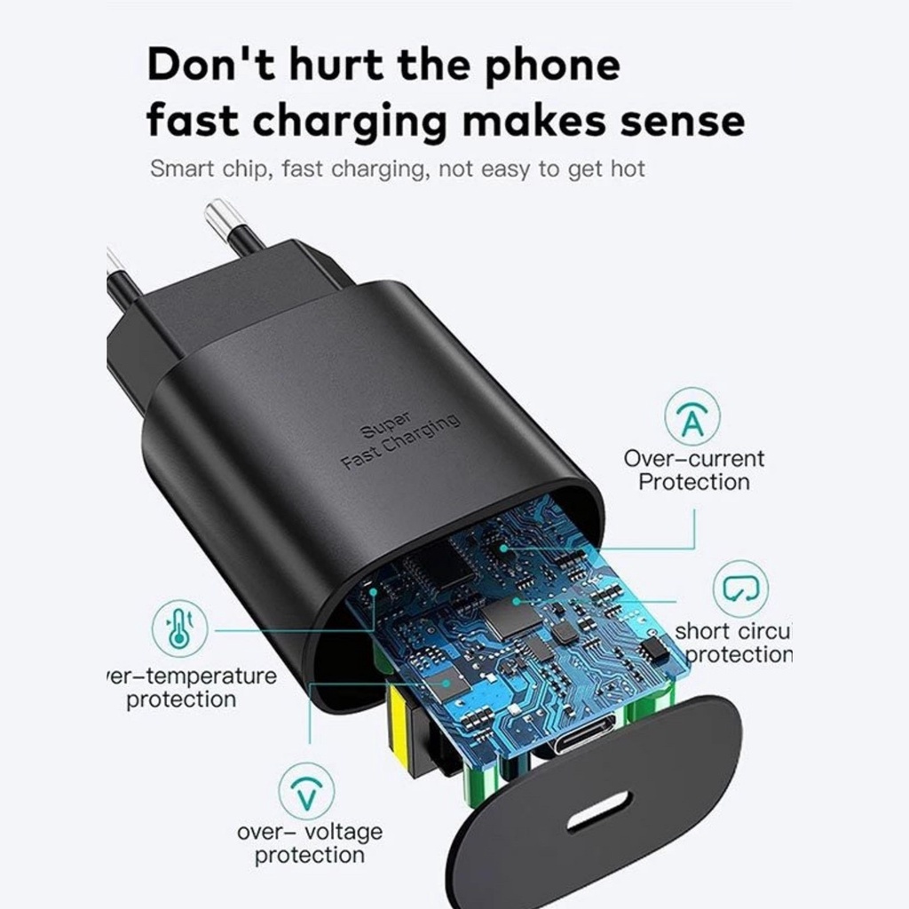 Jual Promo BATOK CHARGER Universal 45 WATT Type C Usb C Fast Charging ...