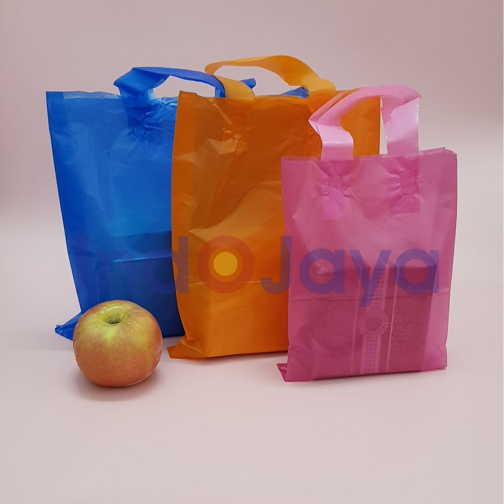 Jual Shopping Bag Kantong Plastik Tali Tas Baju Ukuran 15x24 20x28