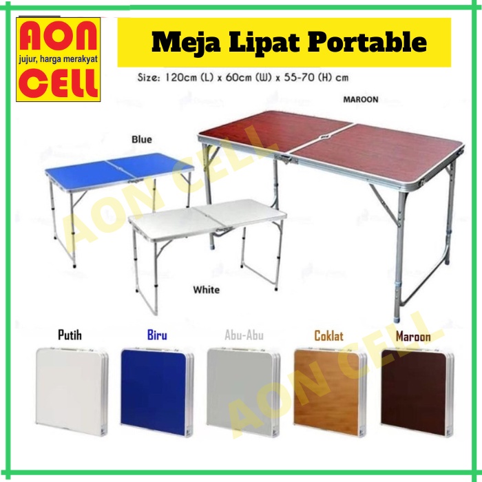 Jual Meja Lipat Koper Portable Outdoor Foldable Table Meja Jualan Kaki lima | Shopee Indonesia