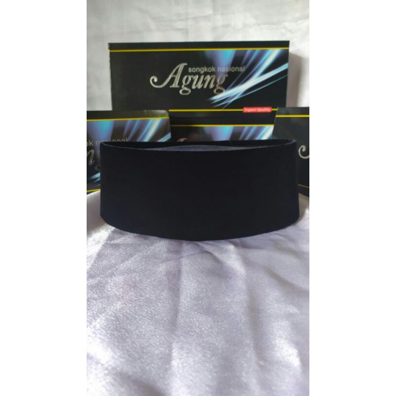 Jual Songkok Nasional peci kopiah hitam Polos AGUNG AA dan AC | Shopee Indonesia