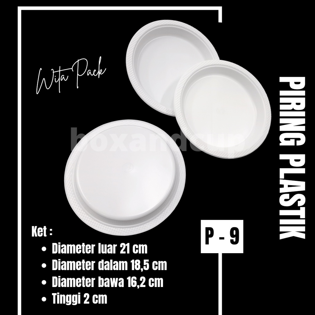 Jual Piring Plastik / Mika Putih Sekali Pakai untuk Makan Kue, Nasi ...