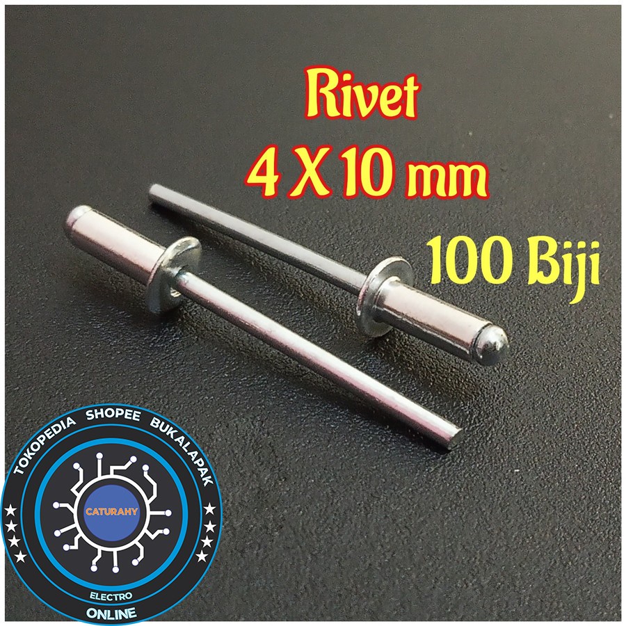 Jual Paku Rivet 4 x 10 keling blind alumunium aluminium 4x10 mm ...
