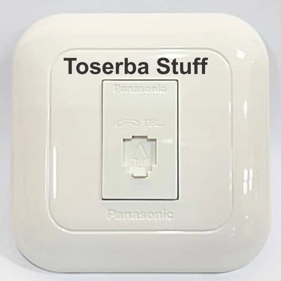 Jual STOP KONTAK PANASONIC OUTLET PORT LAN CAT3 KABEL TELPON TELEPON ...