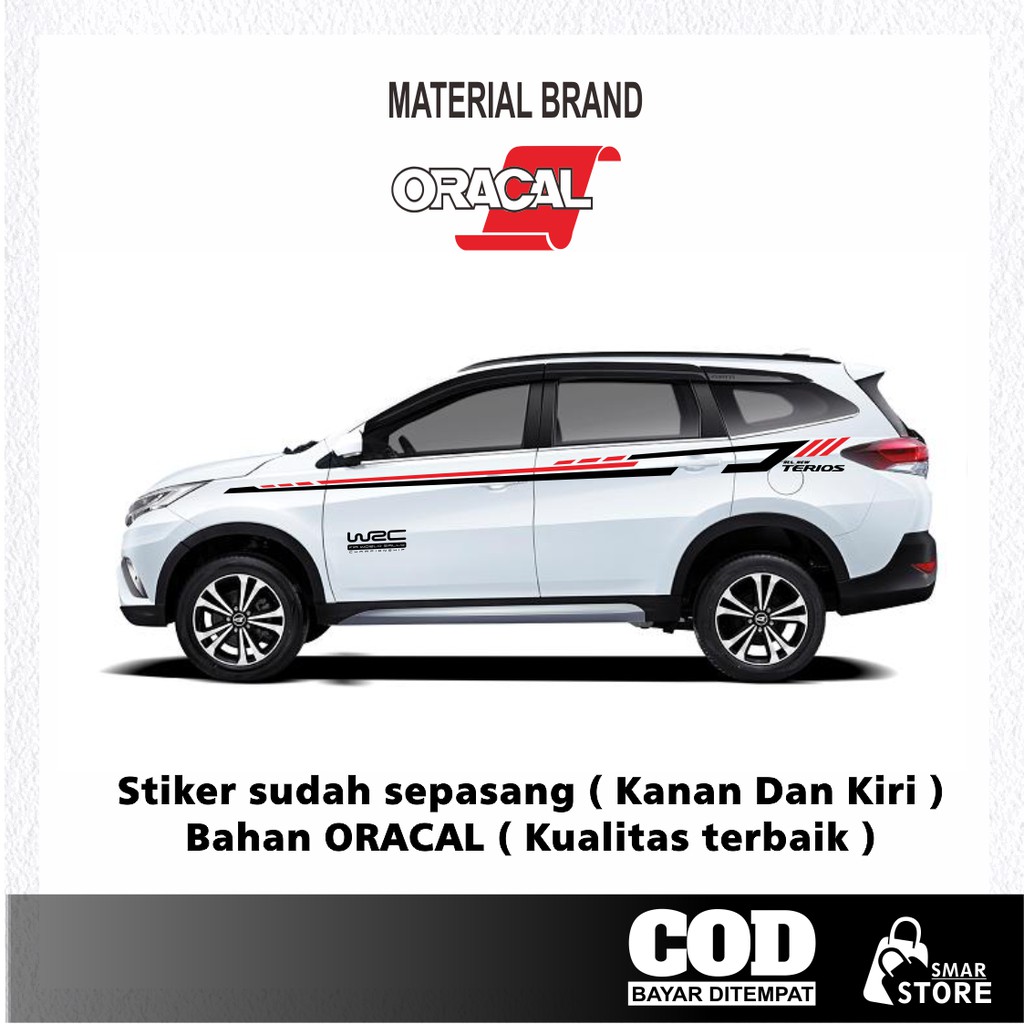 Jual Cutting Stiker Setiker mobil body samping variasi all new terios ...