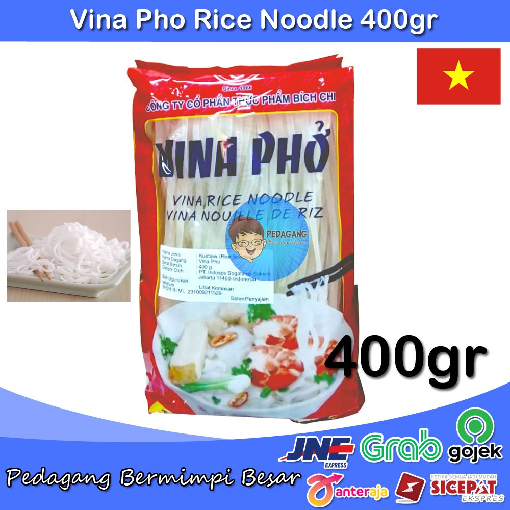 Jual Vina Pho Rice Noodle 400G | Kwetiau Vietnam | Mie Beras | Shopee ...