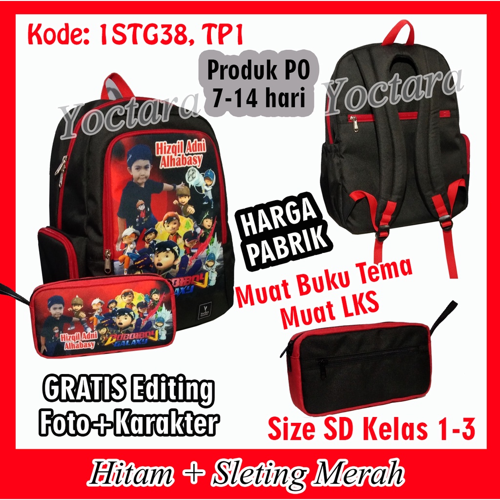 Jual Yoctara | Paket Tas dan Tempat Pensil Boboiboy SD Kelas 1-3 Pakai ...