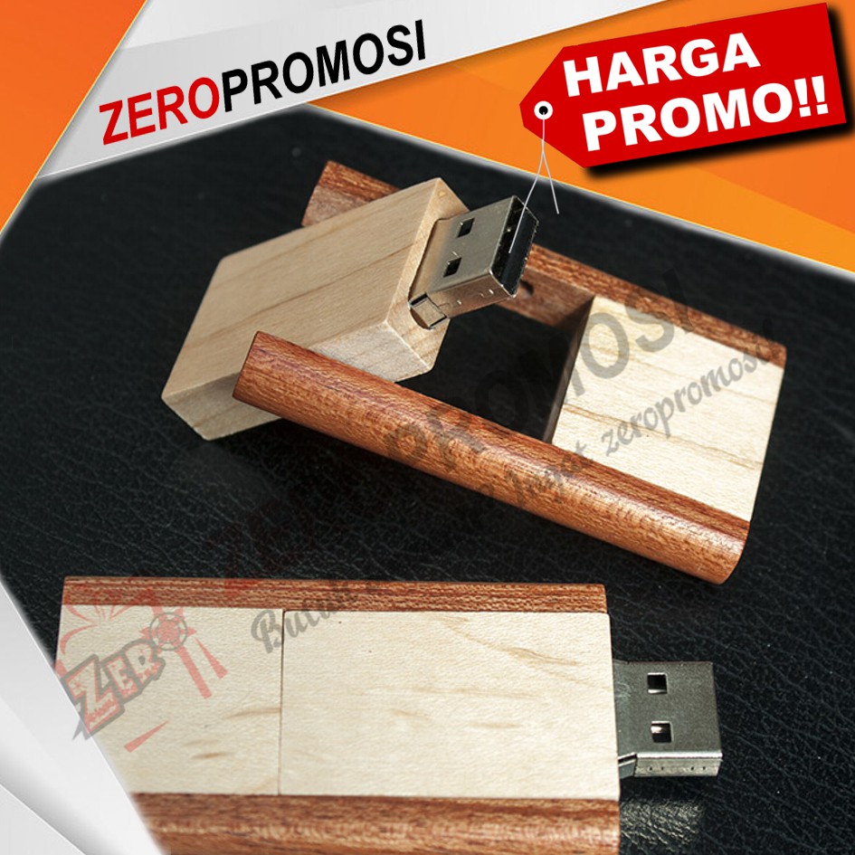 Jual Flashdisk Promosi Custom Mini 4GB QFlash Logam/Kayu Minimal order ...
