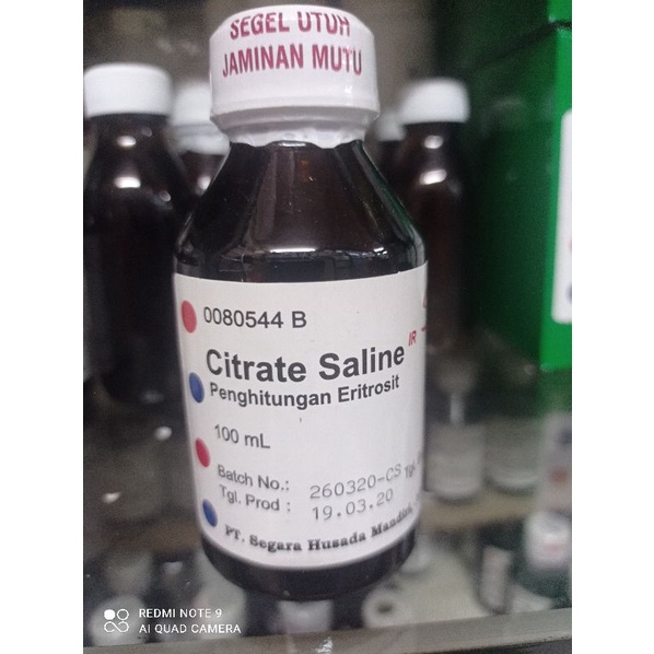 Jual CITRAT SALINE ( HAYEM)100ML INDO REAGEN | Shopee Indonesia