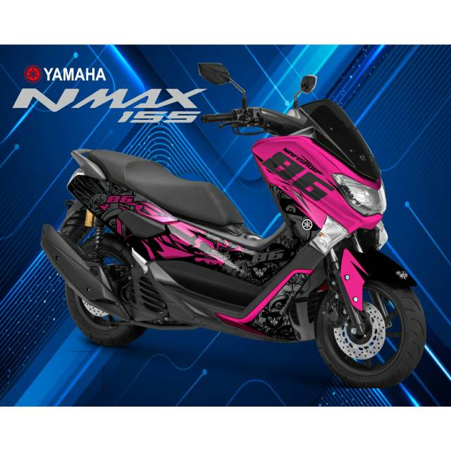 Jual Sticker Decal Yamaha NMAX 155 Motif 86 Variasi Pink black | Shopee ...