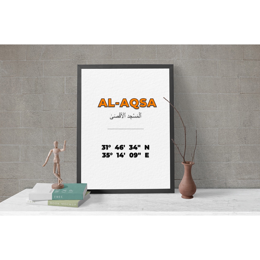 Jual Poster Al-Aqsa + Frame A3 Pajangan Hiasan Dinding Dekorasi Wall ...