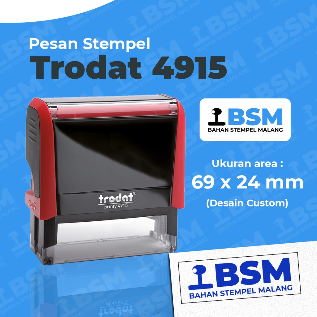 Jual Pesan Stempel Warna Trodat 4915 - Ukuran 69 x 24 mm | Shopee Indonesia
