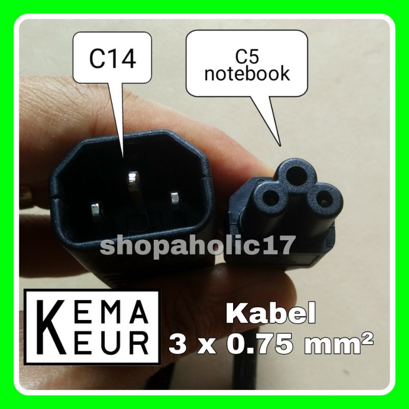 Jual Kabel Power Cord Konverter Adapter UPS C14 Ke to C5 Mickey Mouse ...