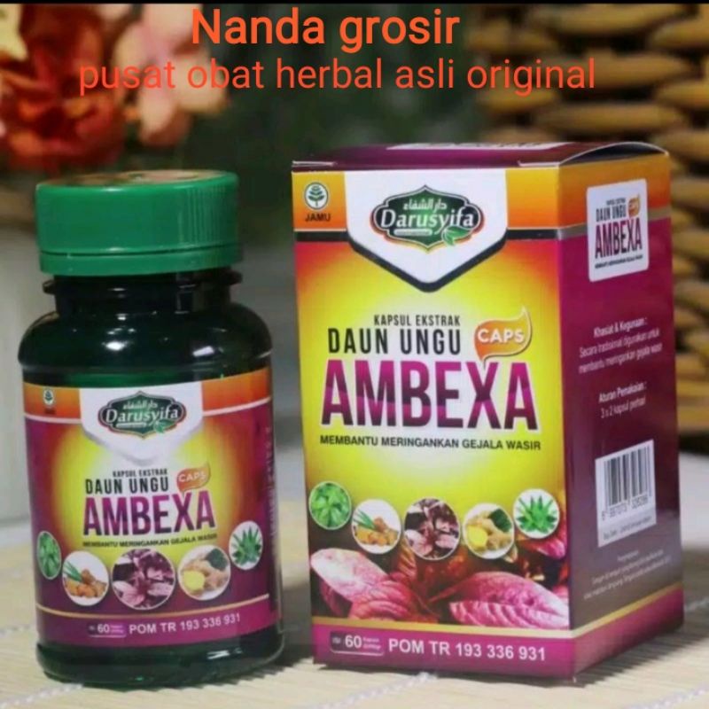 Jual Ambexa daun ungu 100% original obat mencegah wasir terbaik ...