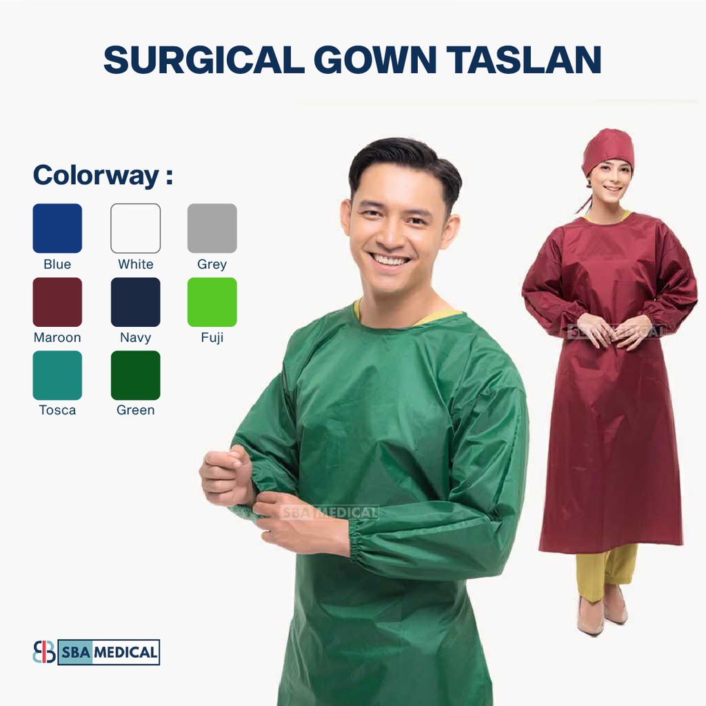 Jual Surgical Gown Taslan - Waterproof / Baju Operasi / Baju Medis ...