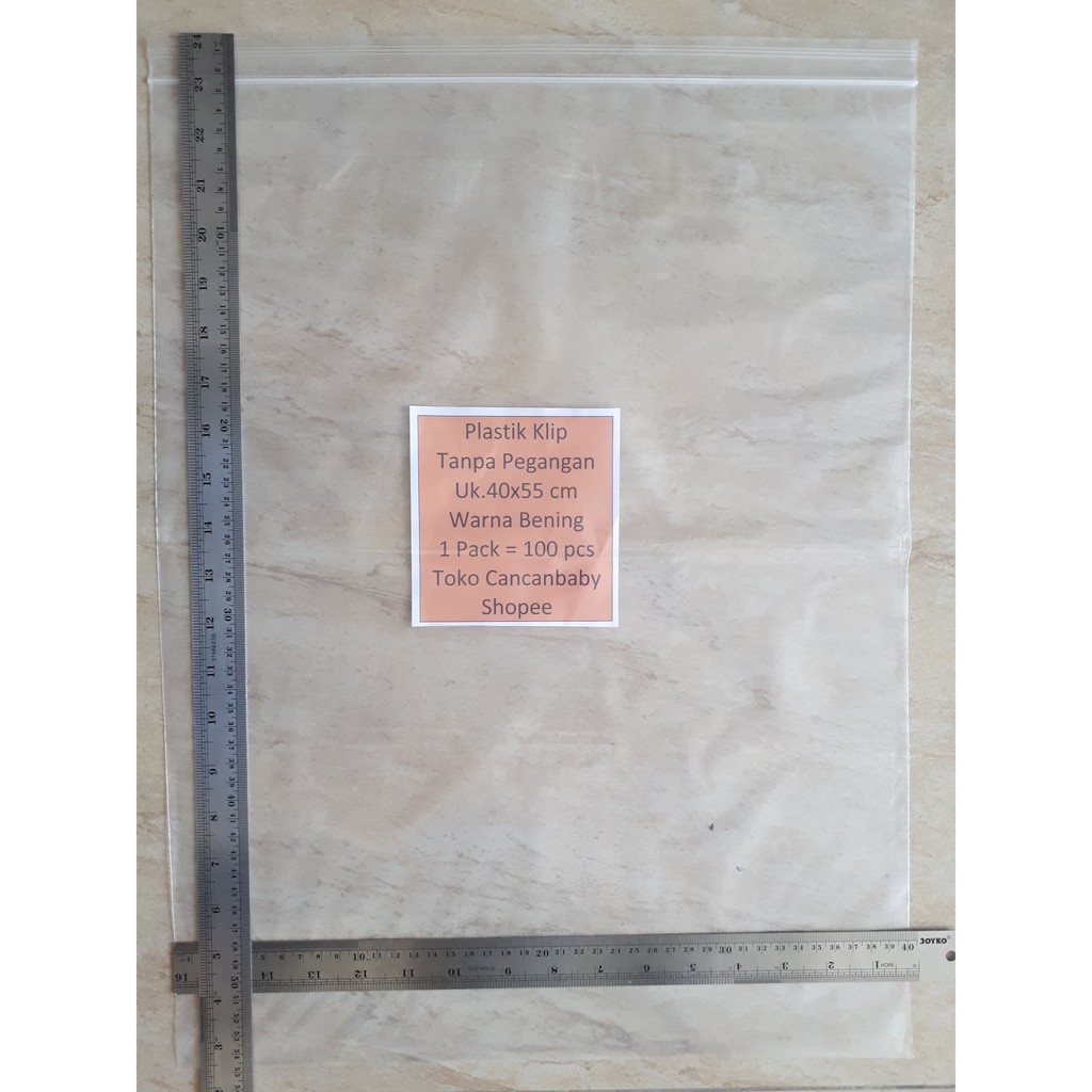 Jual Plastik Klip Jumbo uk 40x55 cm Bening Ziplock Super Besar 1 pack ...