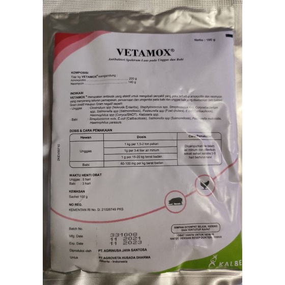 Jual Obat unggas Vetamox | Shopee Indonesia