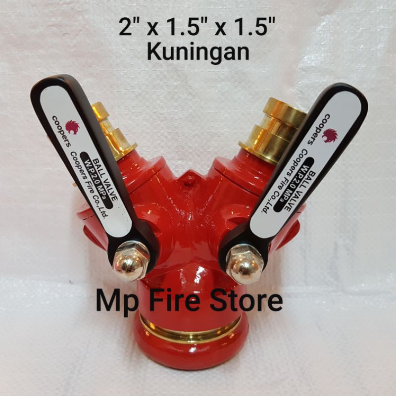 Jual Y Connection Pemadam Cabang 2 Handle 2 x 1.5 x 1.5 Kuningan Fire ...