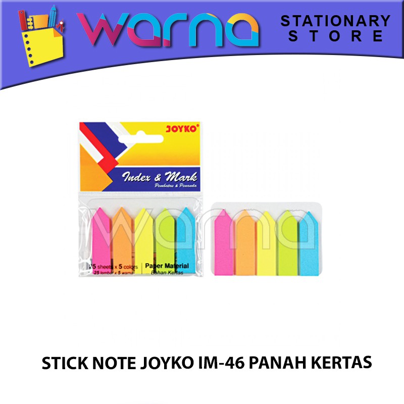 Jual PEMBATAS PENANDA INDEX MARK STICK NOTE JOYKO IM-46 PANAH KERTAS ...