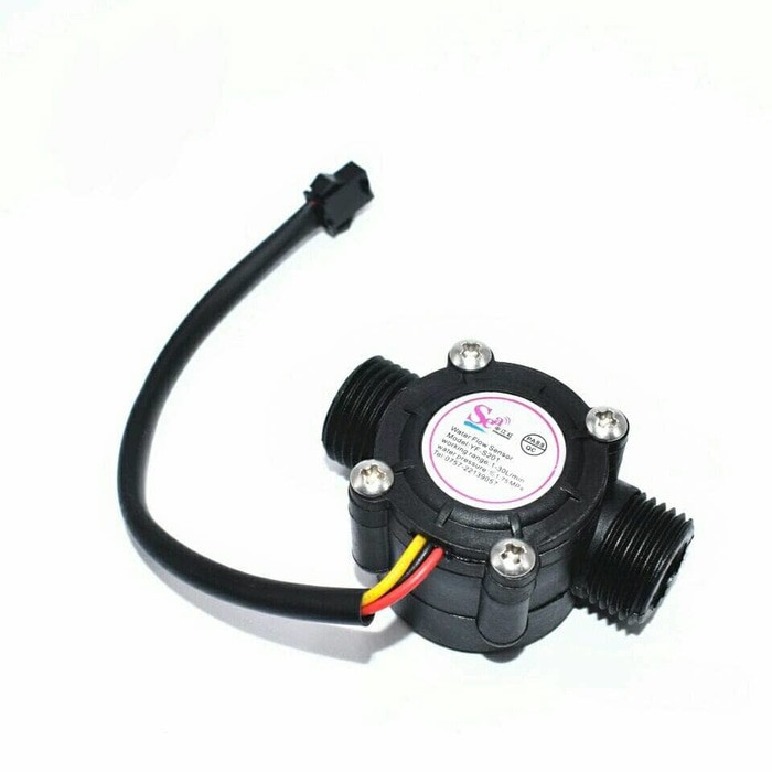 Jual Flow Meter 1/2" Water Flow Sensor Control 1-30L/min 2.0MPa YF-S201 ...