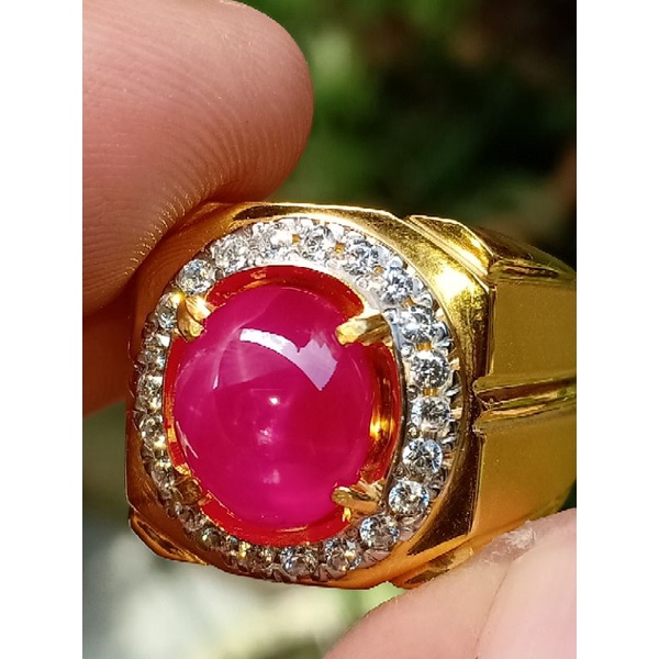 Jual Natural Ruby Burma HQ Windusara star merah | Shopee Indonesia