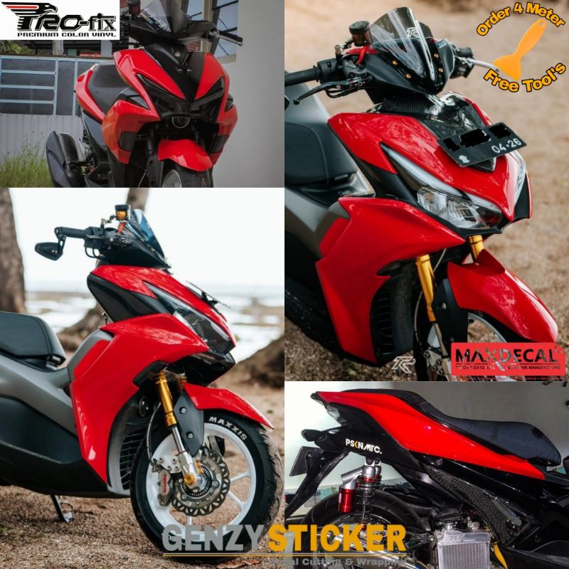 Jual stiker skotlet merah glosy(ferrari) sticker scotlite merah kilat | Shopee Indonesia