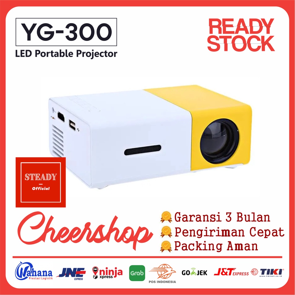 Jual Proyektor Projector YG 300 YG300 Presentasi Mini LED Lumens 800 HD ...