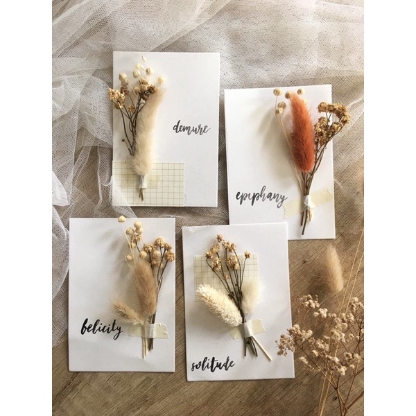 Jual Kartu Ucapan Bunga Kering Dried Flower Greeting Card | Shopee ...