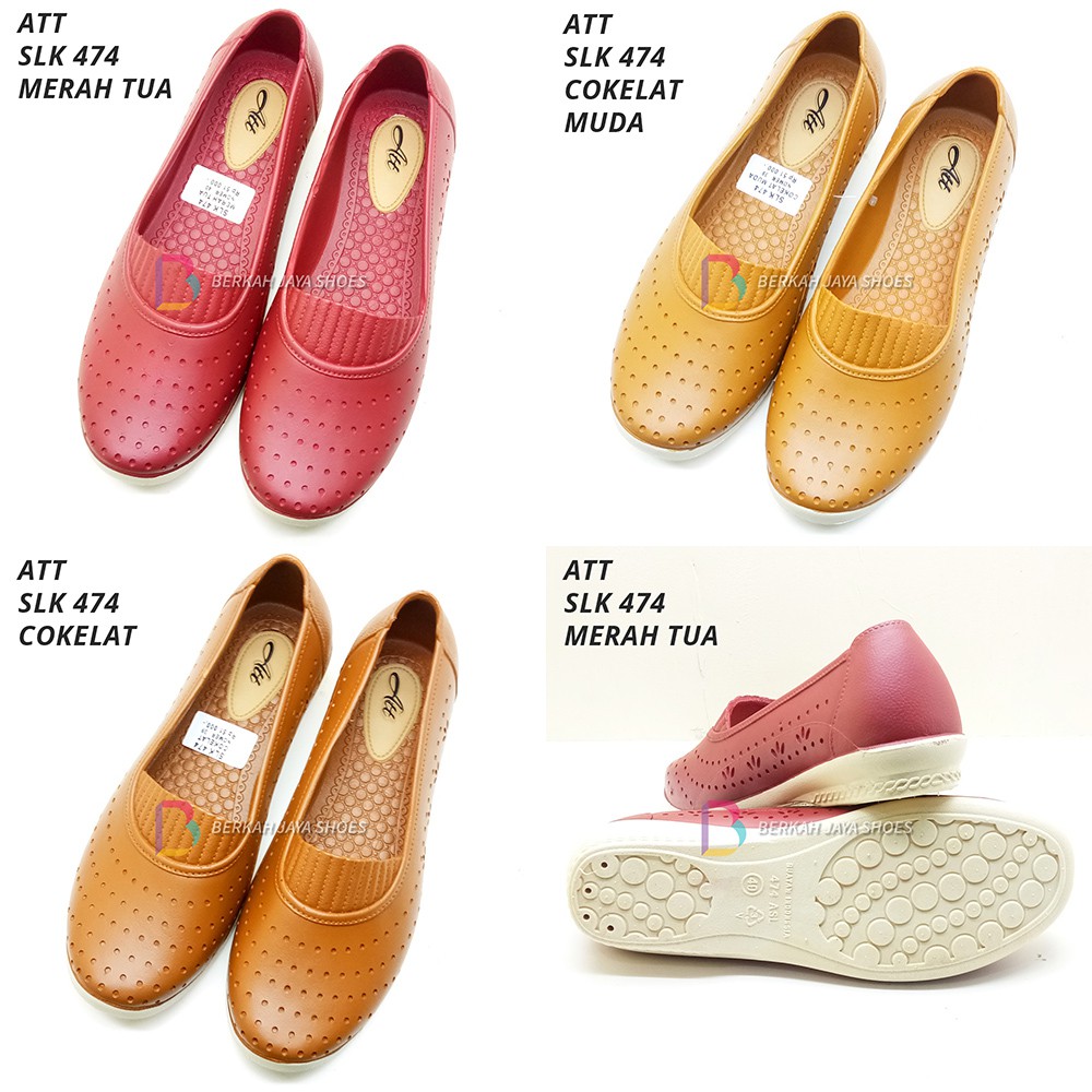 Jual Sepatu Karet Wanita - Sepatu Flat Shoes Karet Wanita ATT SLK 474 ...