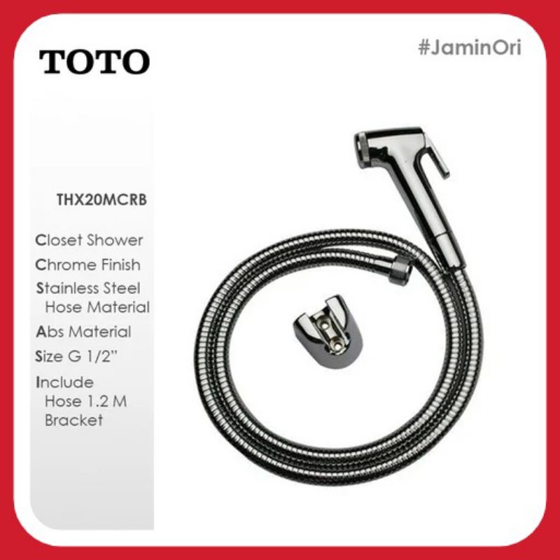 Jual JET SHOWER TOTO THX20MCRB ORIGINAL 100% CHROME SOWER CEBOK TOILET ...