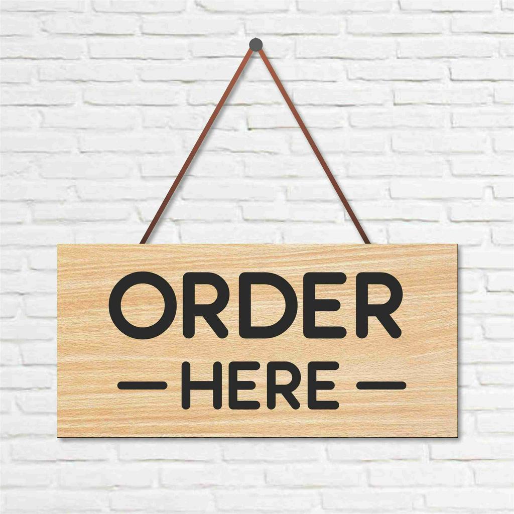Jual order here signboard ukuran 23cm x 11cm | Shopee Indonesia