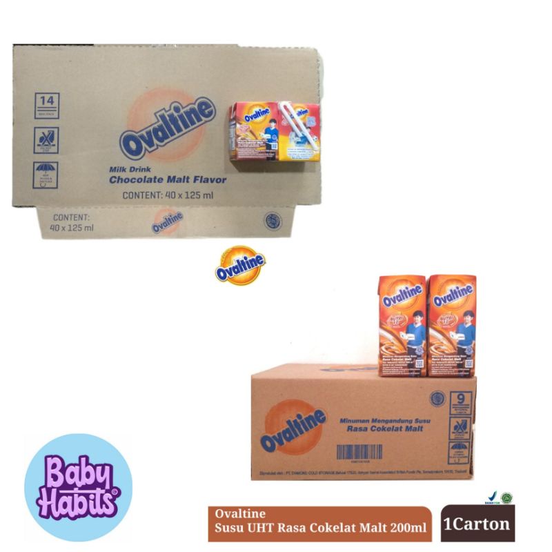 Jual OVALTINE Susu Rasa Cokelat Malt 125ml ( 1 karton isi 40 pcs ) dan 200ml ( 1 karton isi 24 ...