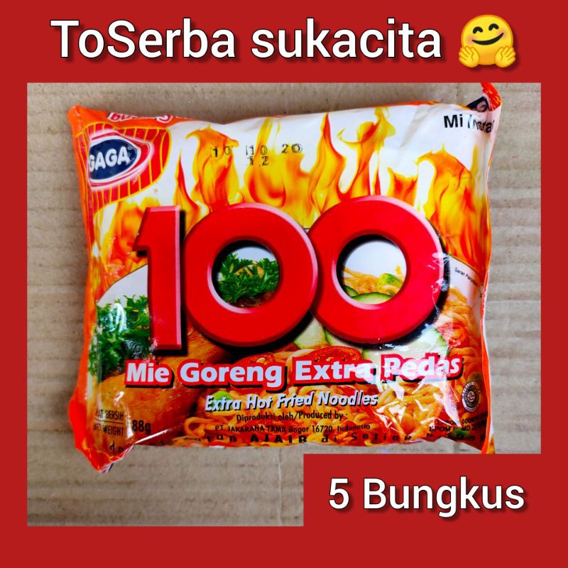Jual Mie 100 Instan , mie goreng extra pedas ( 5 Bungkus ) | Shopee ...