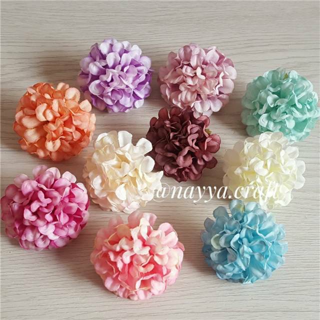 Jual Kepala bunga pompom krisan Hydrangea kelopak bunga Pompom chrysant ...