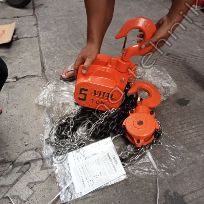 Jual Chain Block VITAL VP5 Chain Hoist 5 Ton x 3 Meter | Shopee Indonesia