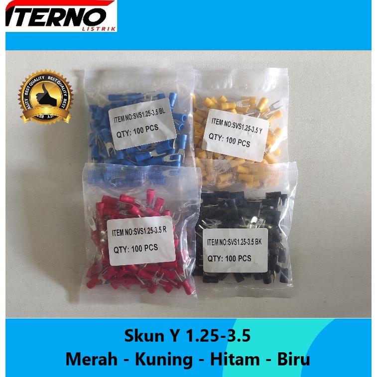 Jual Skun Kabel Y 1.5mm SVS 1.25-3.5 Warna | Shopee Indonesia