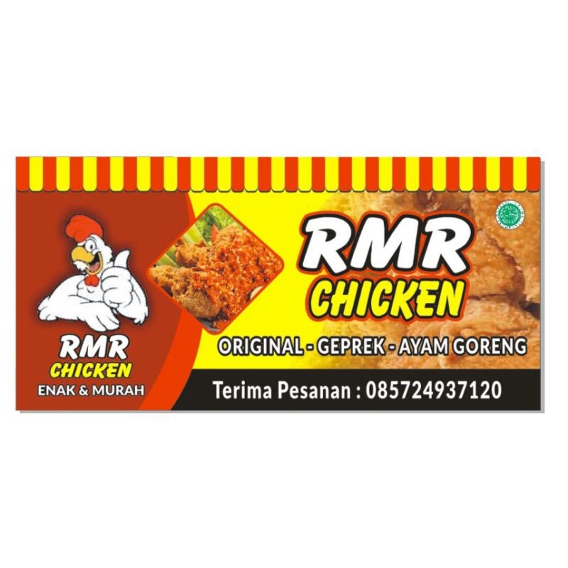 Jual Spanduk fried chicken 1m x 60cm free design | Shopee Indonesia