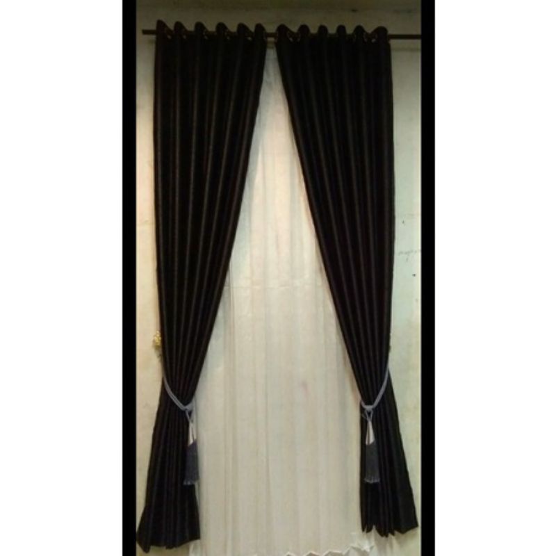 Jual gorden korden gordeng HITAM Mewah polos | Shopee Indonesia
